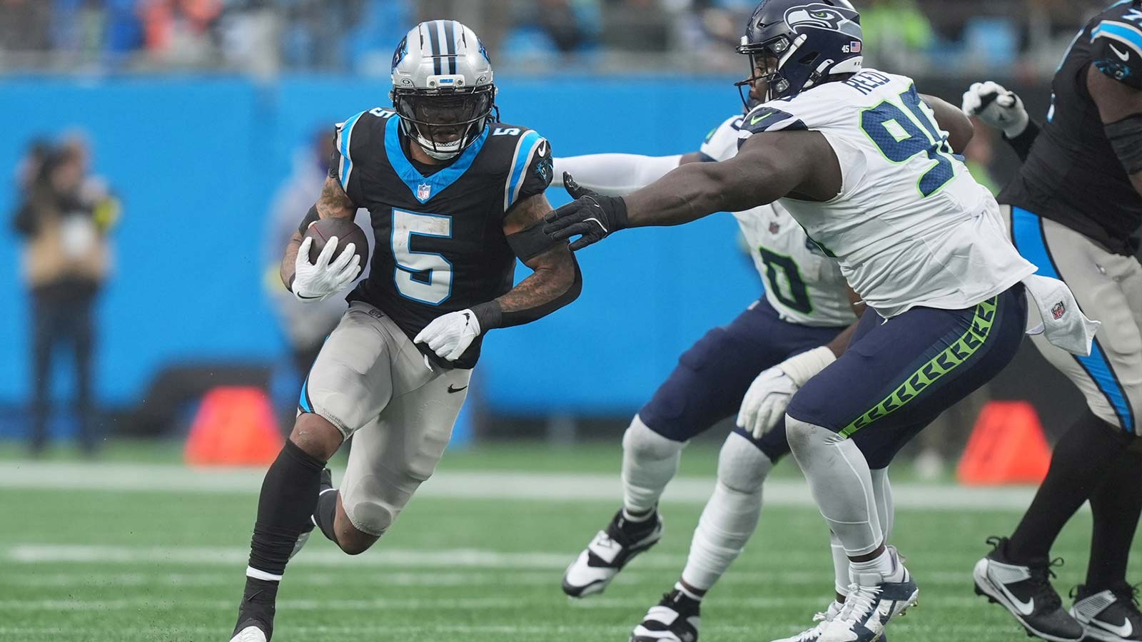 Panthers’ Rico Dowdle good to go vs. Buccaneers. What about Robert Hunt?