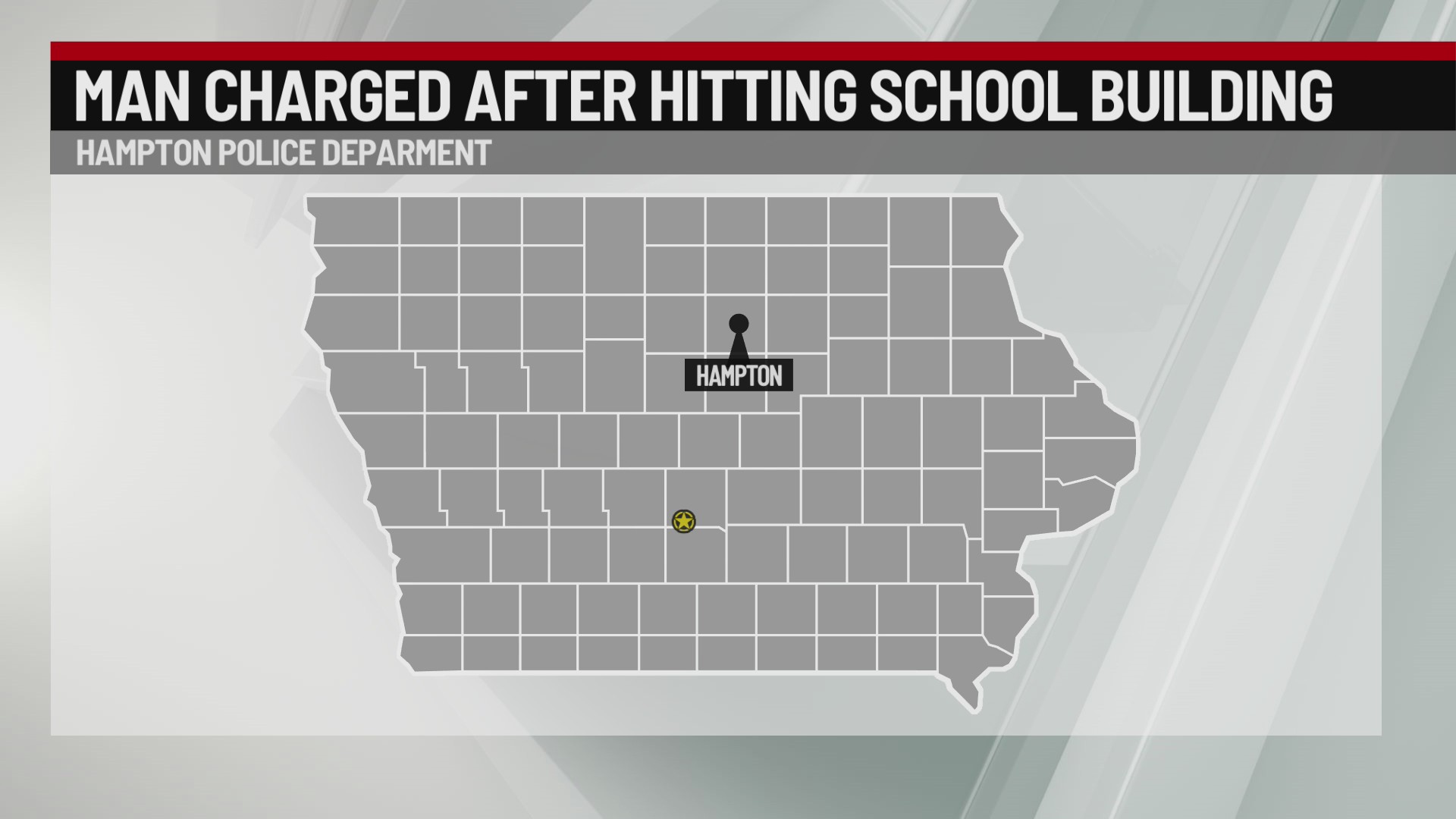 Driver charged with OWI after crashing into northern Iowa high school