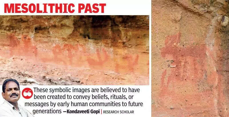 Research scholar discovers Mesolithic rock art site near Palwancha