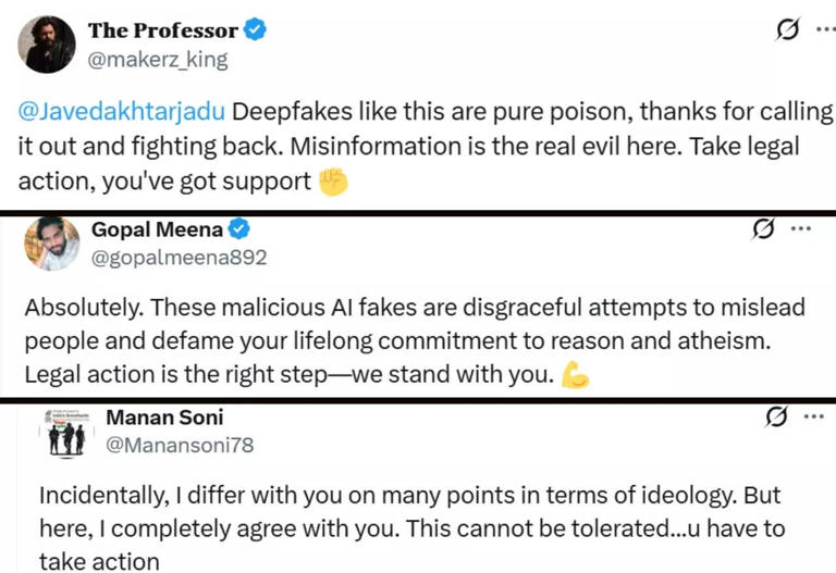 Javed Akhtar calls out his AI-generated fake video; warns to take legal ...