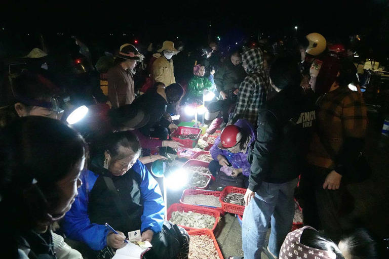 Tấp nập mua bán tại Cảng cá Cửa Sót ngày đầu năm