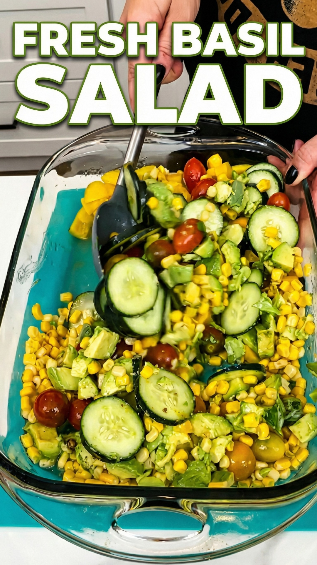 A fresh basil salad bursting with bold flavors