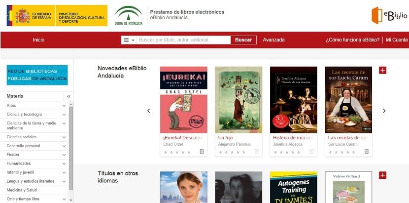 Servicio gratuito de eBiblio para leer libros: acceso, contenidos y ...