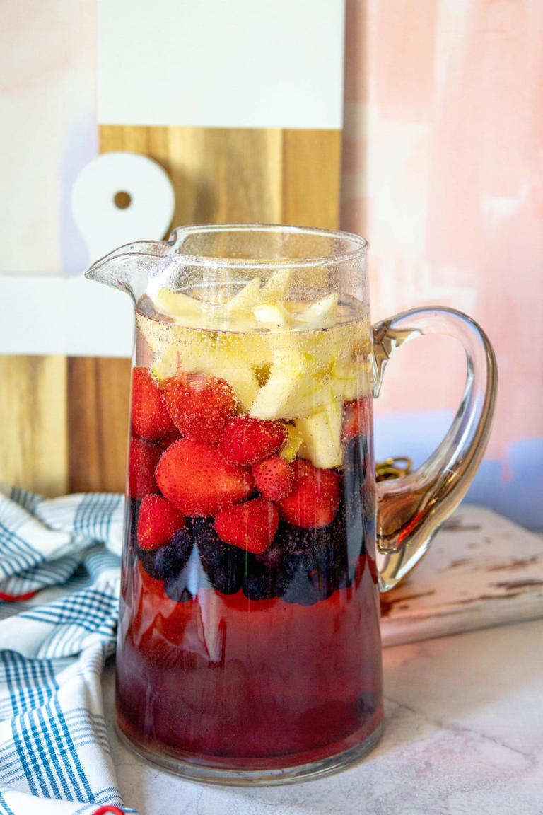 Red, white and blue patriotic punch