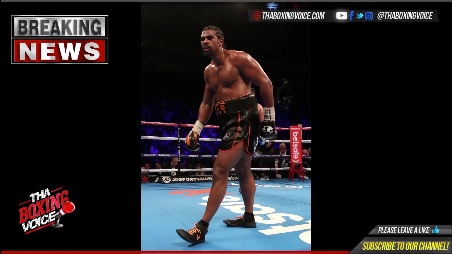 DAVID HAYE INJURED?! SOURCE Inside Camp Tells TBV Haye is Injured & May ...