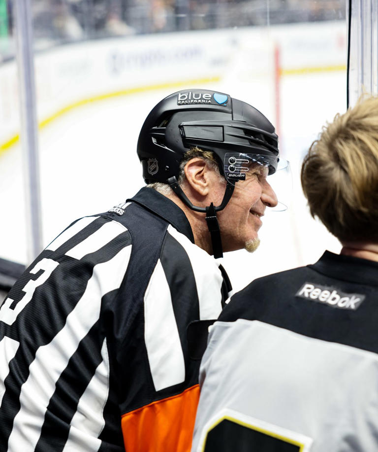 Will Ferrell dresses up in full NHL referee uniform for Kings game