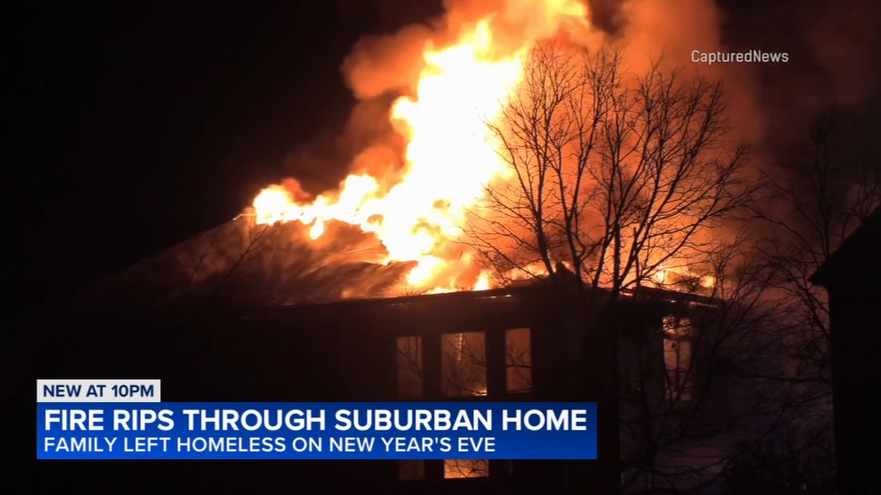Family loses Lake Villa home to large fire on New Year's Eve