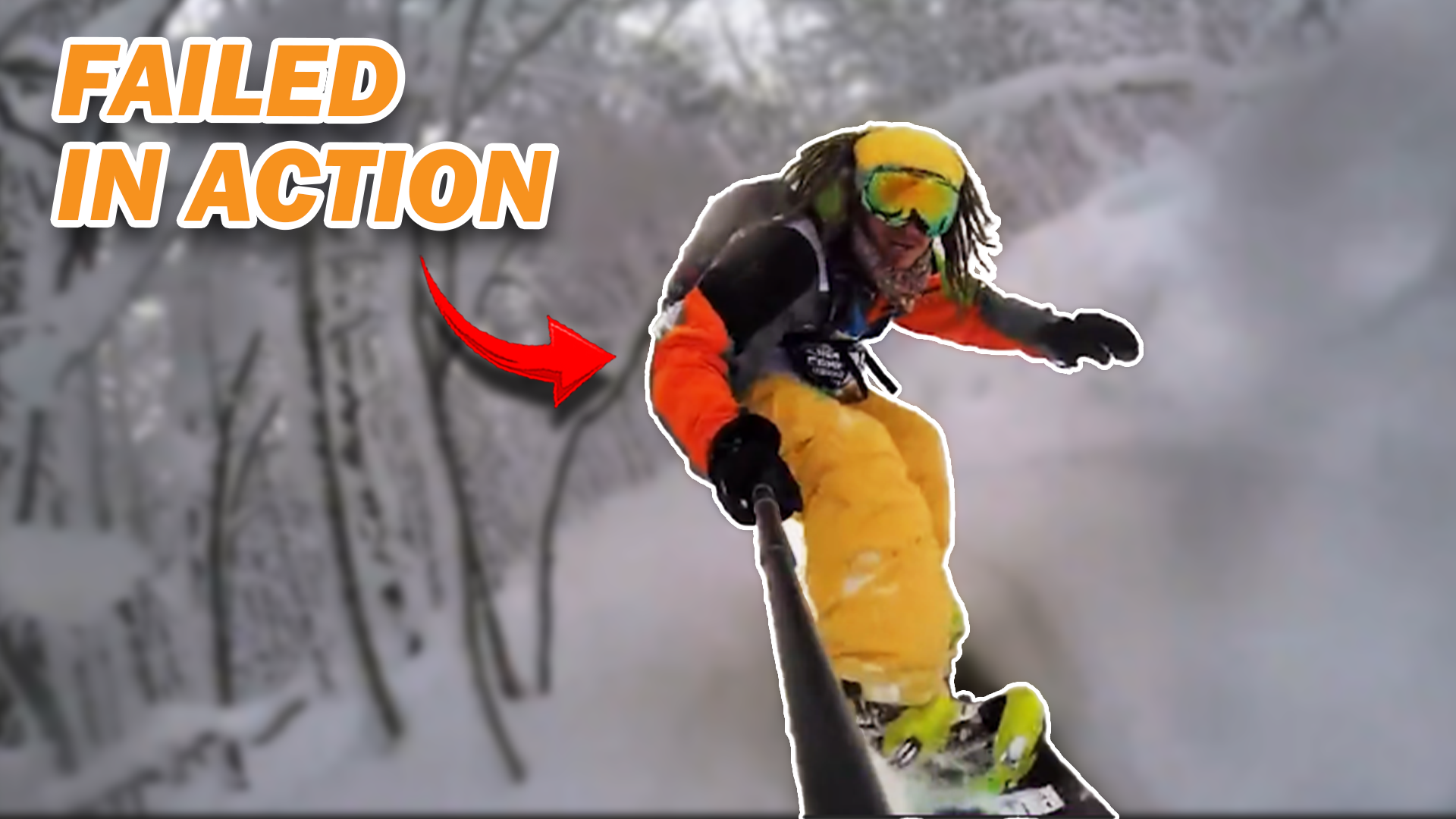 Snowboarder clears obstacles while riding