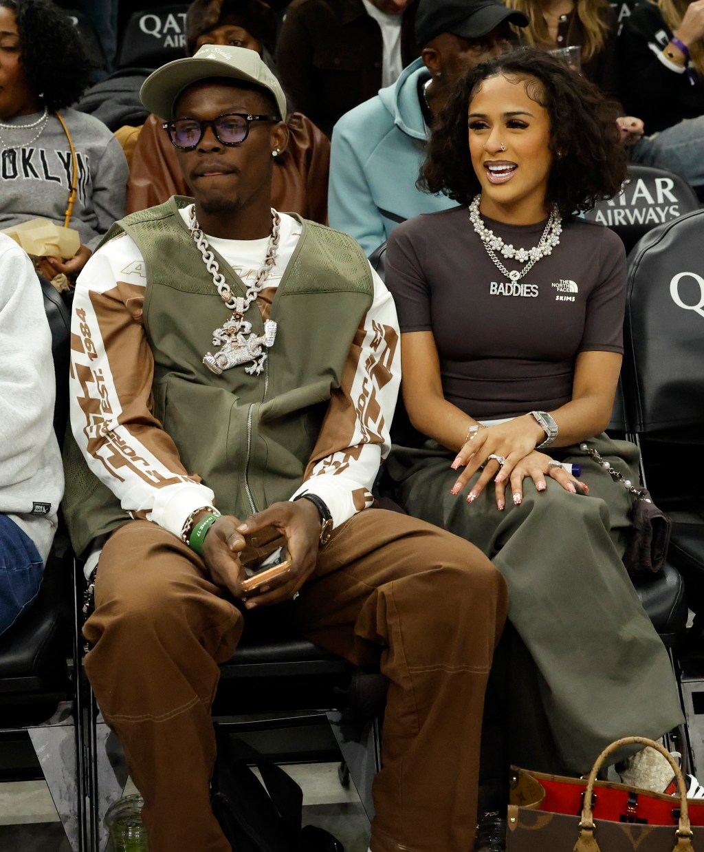 Jazz Chisholm attends Nets game with fiancée with Yankees ‘fielding ...