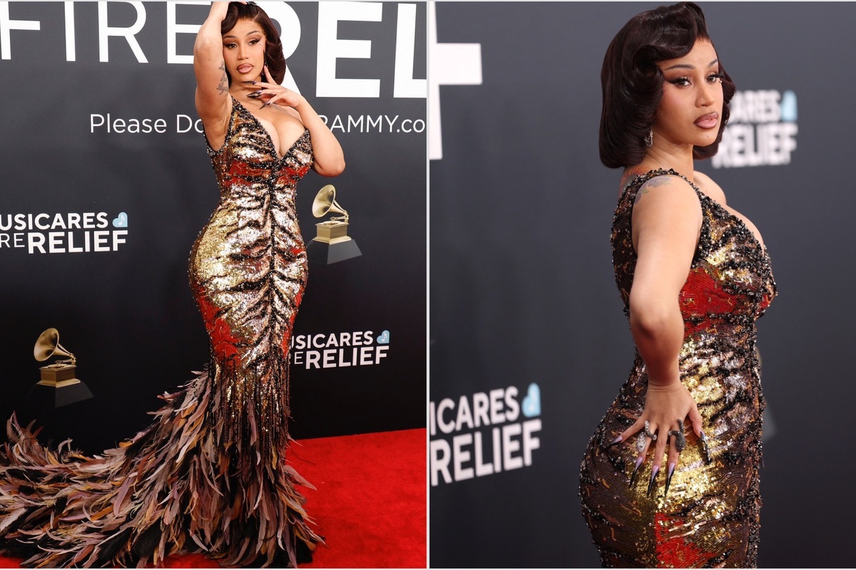 Cardi B oozes old Hollywood glamour at the 2025 Grammys!