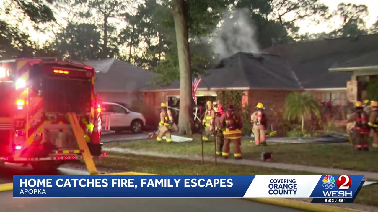 Apopka family escapes house fire on New Year's Day thanks to alert neighbor