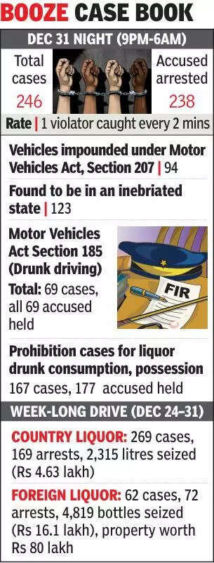 Sobering fact: one tippler caught every 2 minutes during NY revelry