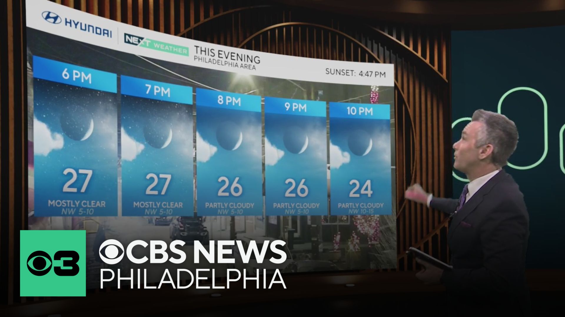 Mostly clear but cold Thursday night in Philadelphia region