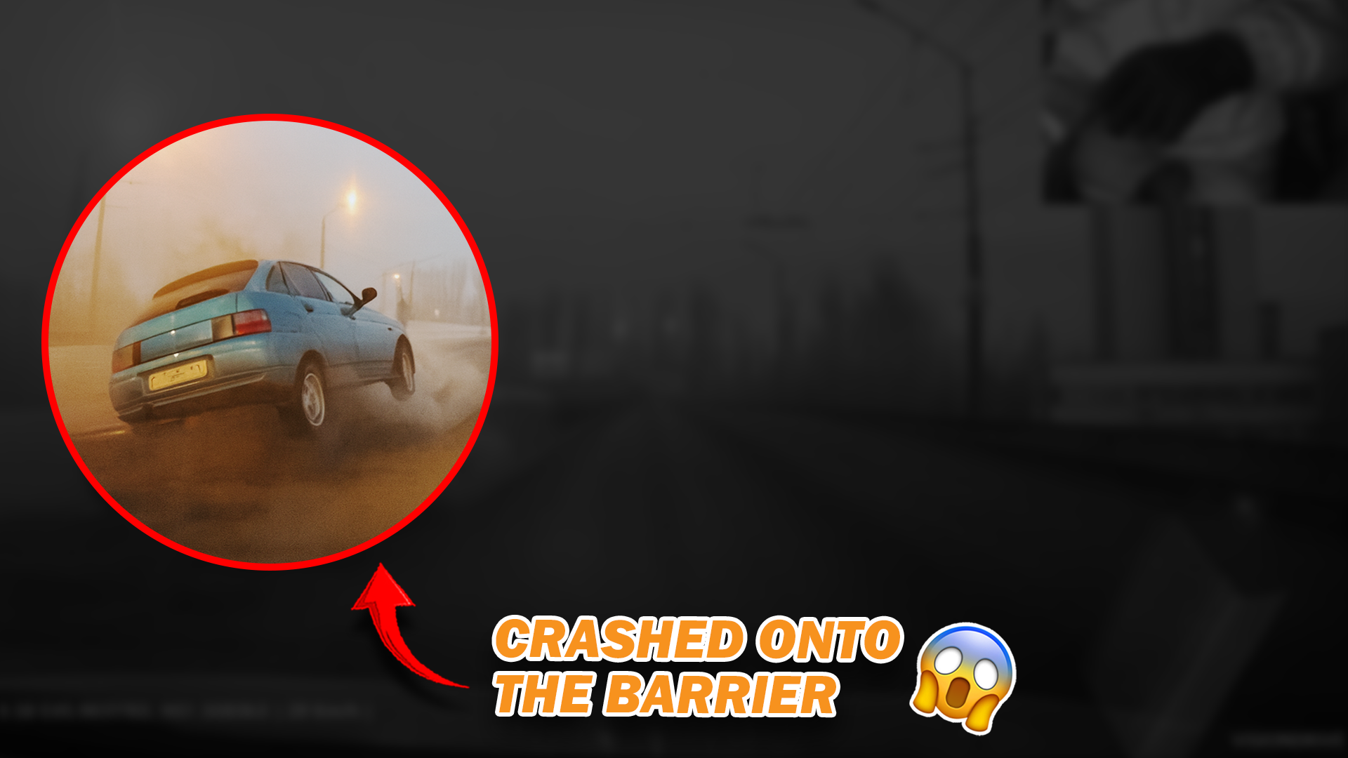 Accident That Crashes Into a Road Barrier