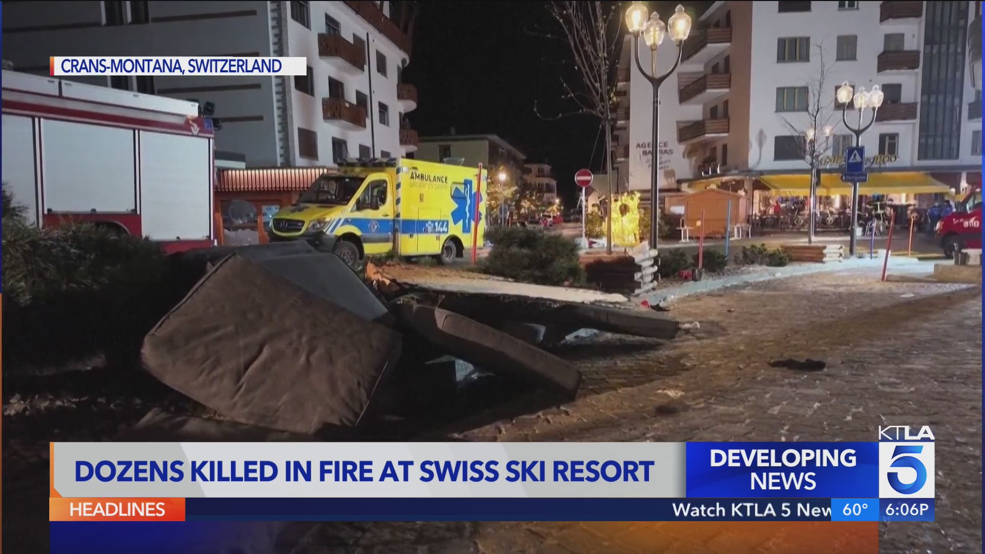 Fire at Swiss Alpine resort bar during New Year's celebration leaves ...