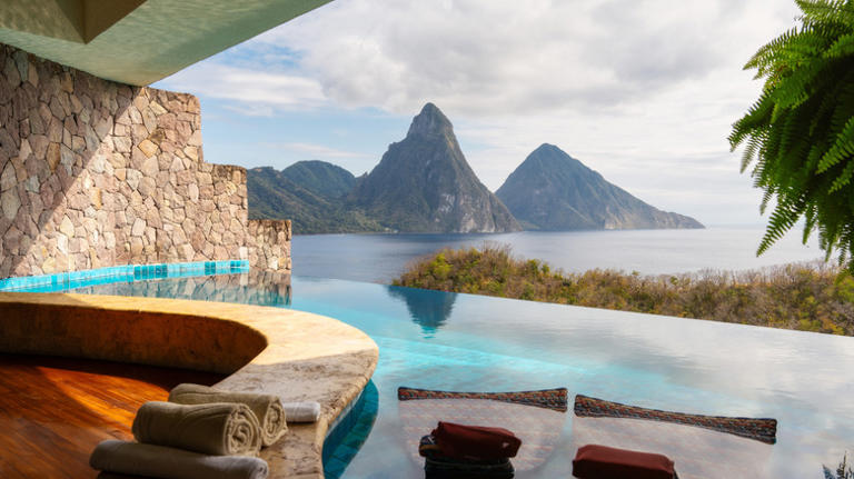 St. Lucia's exclusive resort is a couple's paradise with infinity pools ...