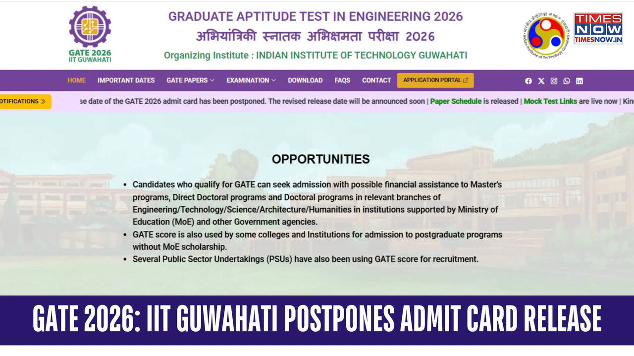 GATE 2026 admit card release postponed; here's when & how to check