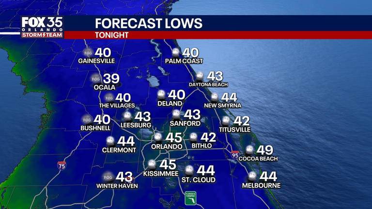 Orlando weather: Clear, milder night ahead as warmer weather build into ...