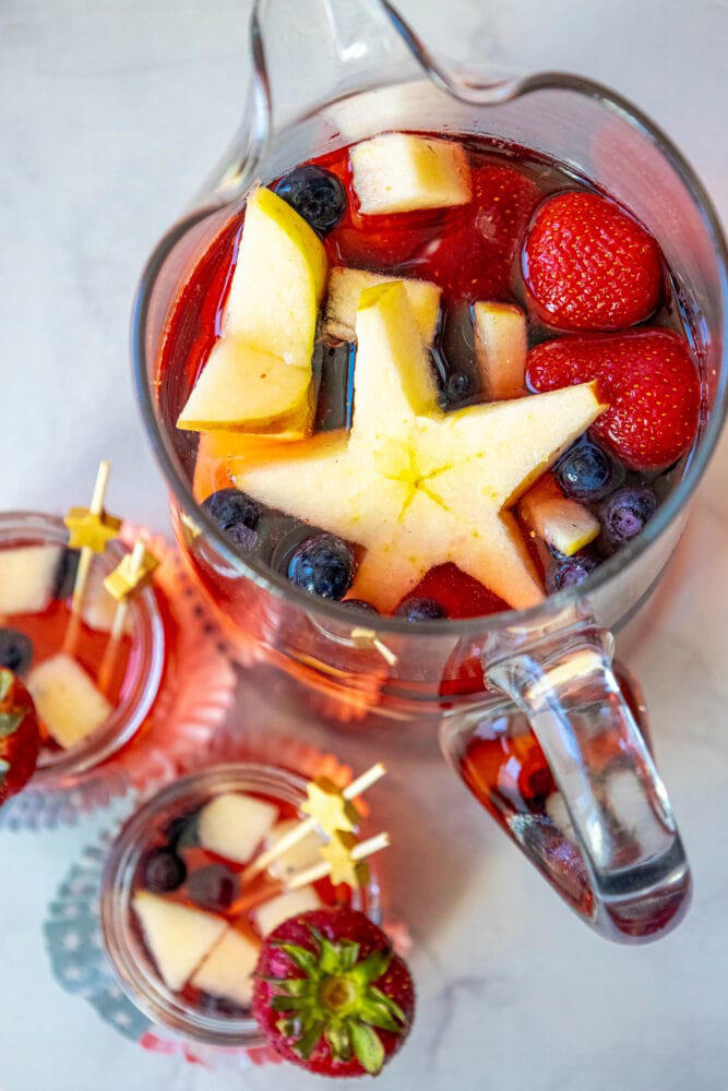Red, white and blue patriotic punch
