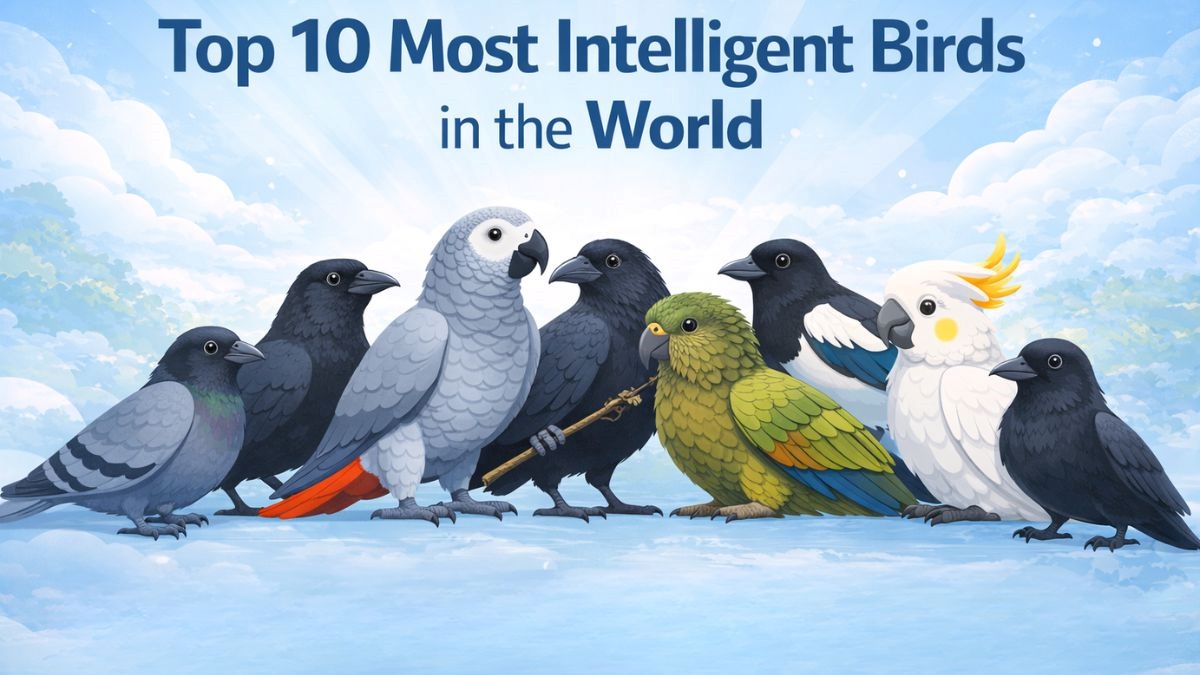 Which are the top 10 most intelligent birds in the world?