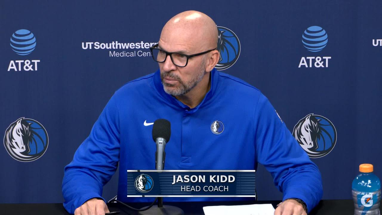 PHI 123, DAL 108: Mavericks coach Jason Kidd postgame media availability