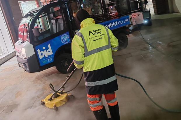 Deep clean begins to freshen up Barrow town centre