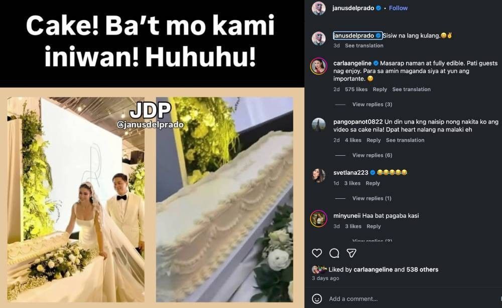 'Masarap naman': Carla Abellana responds to Janus del Prado's wedding ...
