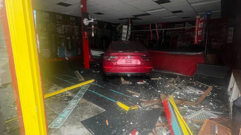 Historic boxing ring, used by George Foreman, damaged after car crashes ...