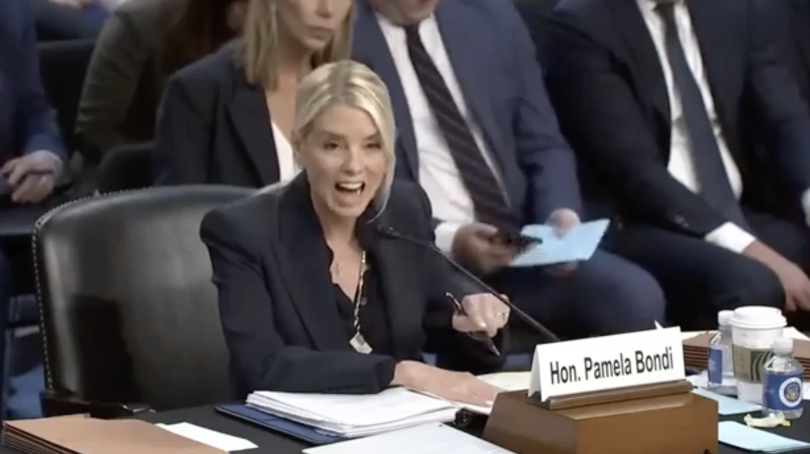 'Then don't ask me a question!': Pam Bondi squirms as Richard ...