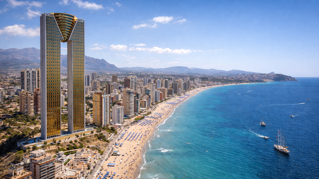 Spain’s tallest coastal tower seen from above