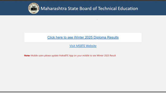 MSBTE winter diploma result 2025 out; direct link to check