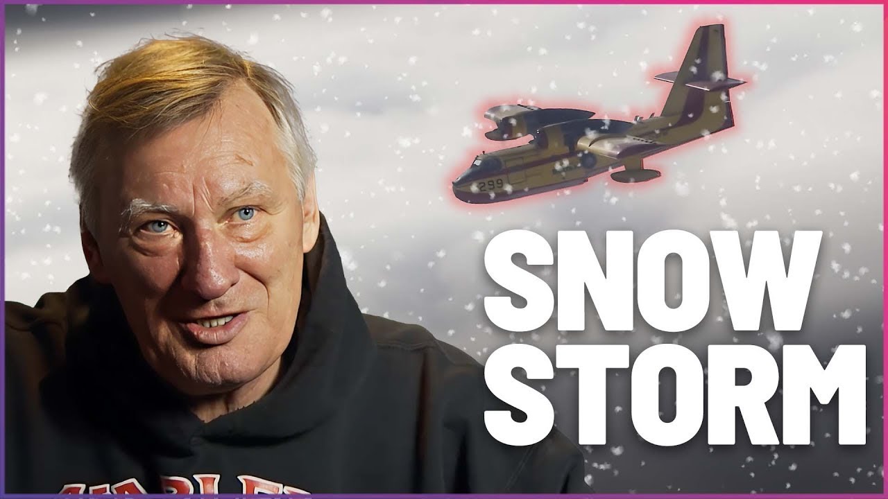 Racing Atlantic snowstorm in two makeshift water bombers | Ice Pilots NWT