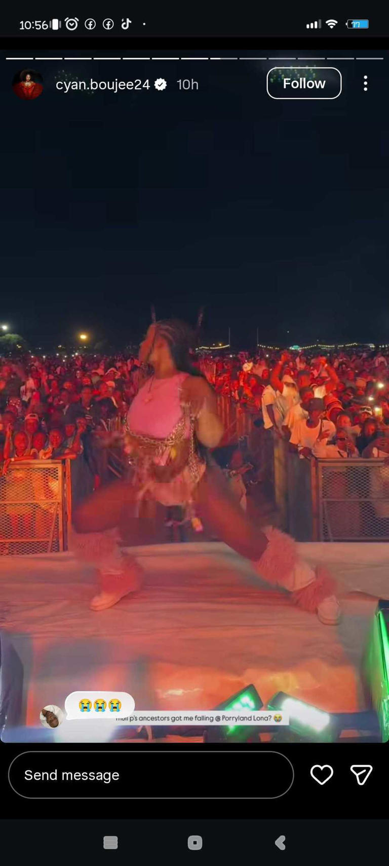 Cyan Boujee takes a swipe at Thuli Phongolo after falling on stage at ...