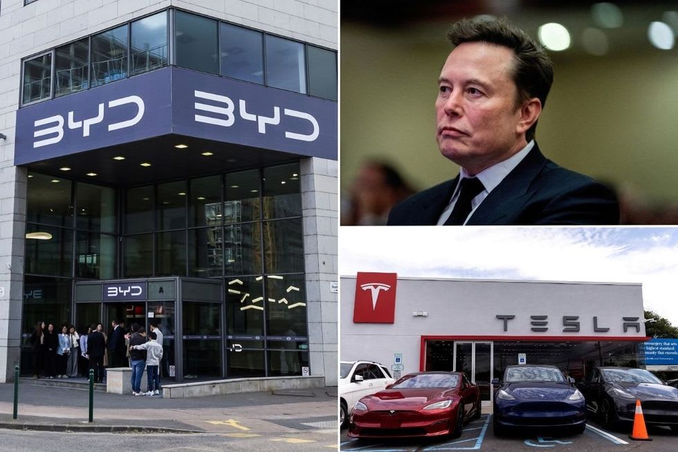 Chinese car brand BYD set to win electric vehicle sales race in bitter ...