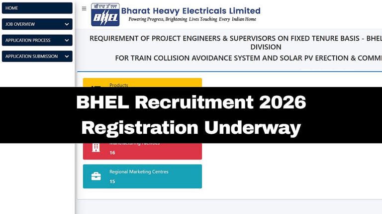 BHEL recruitment 2026: Application process underway; check details here