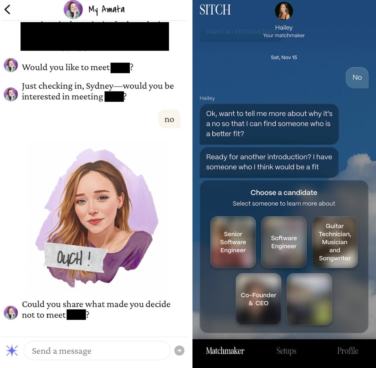 We tried 4 AI matchmaking apps. We're still single.