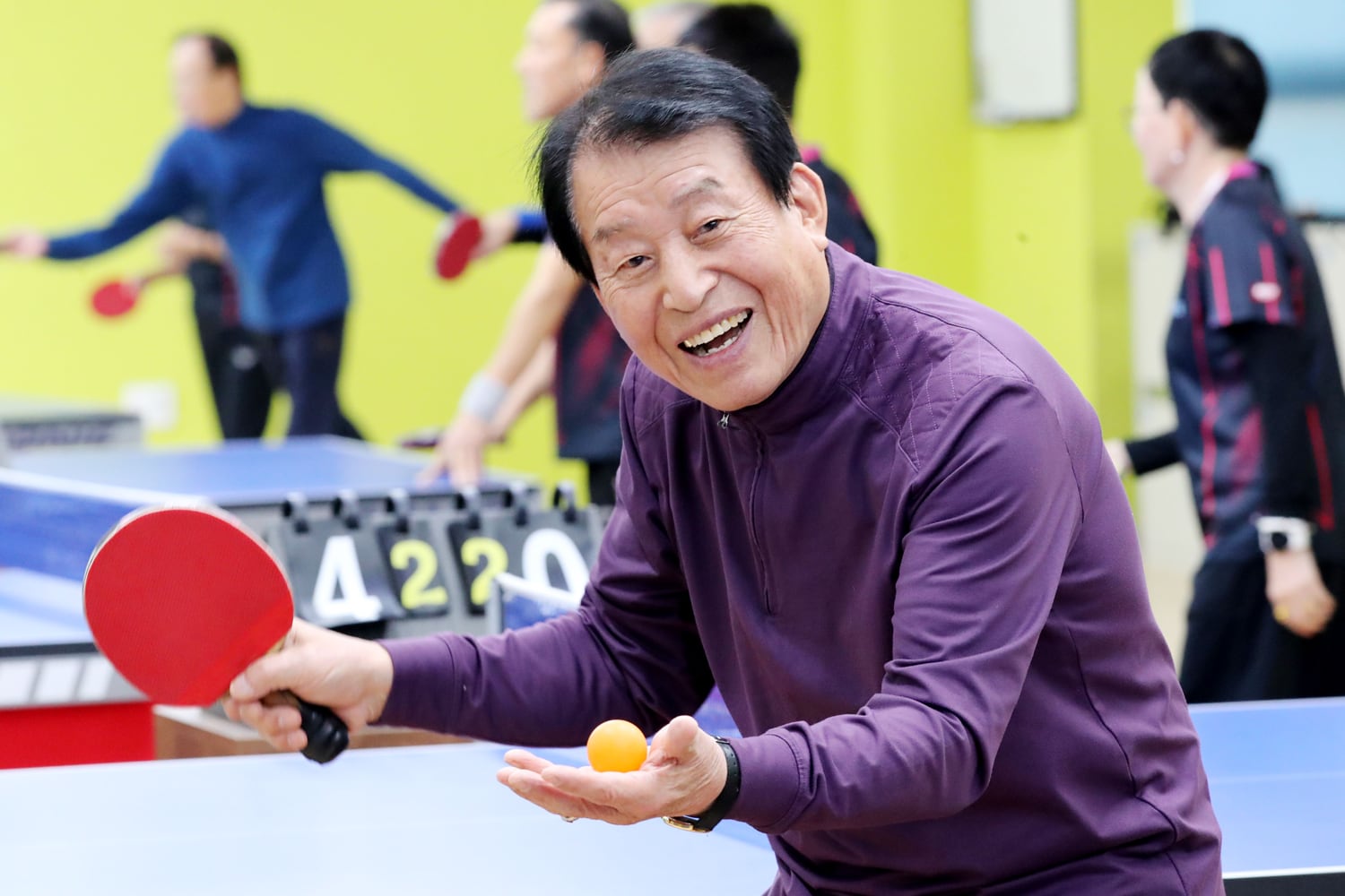 85-year-old 'large ball evangelist' champions senior table tennis