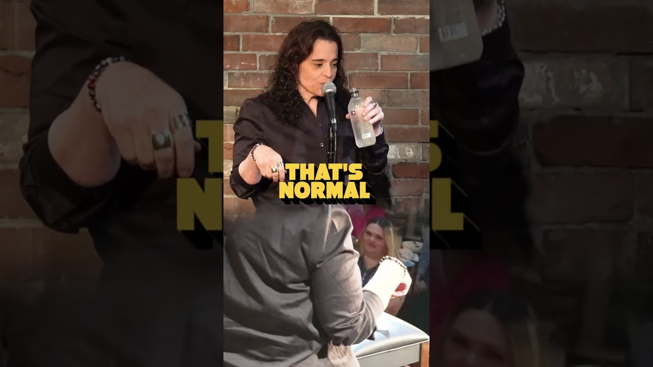 This lass is sweating