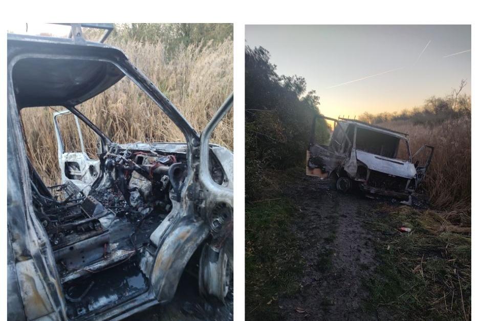 Van burnt out and derelict building blaze in Doncaster
