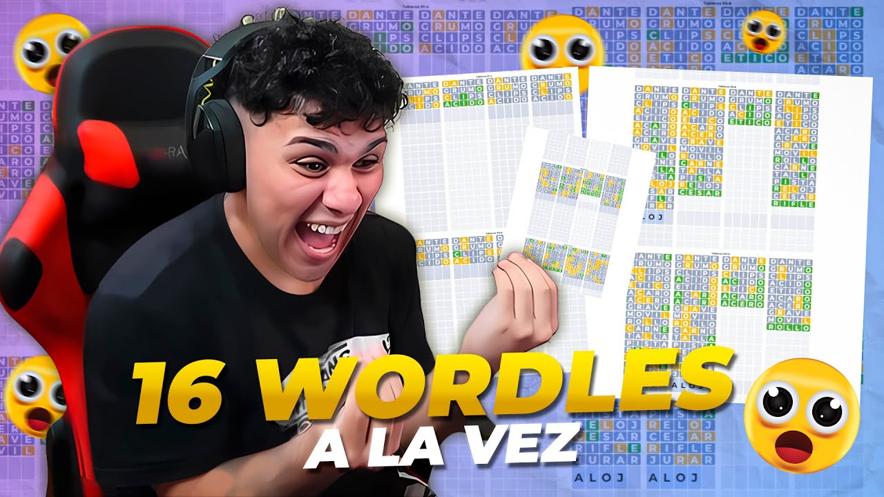 Hice 16 Wordles a la vez 🏆
