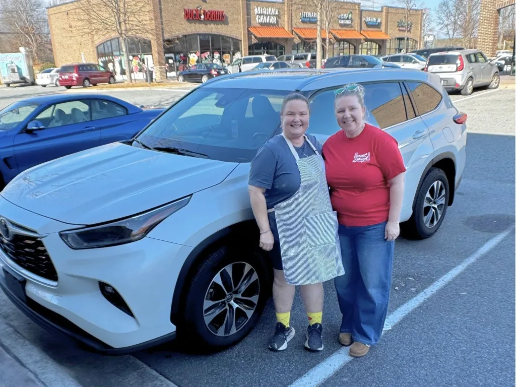 She borrowed cars for months then her bosses handed her a set of keys