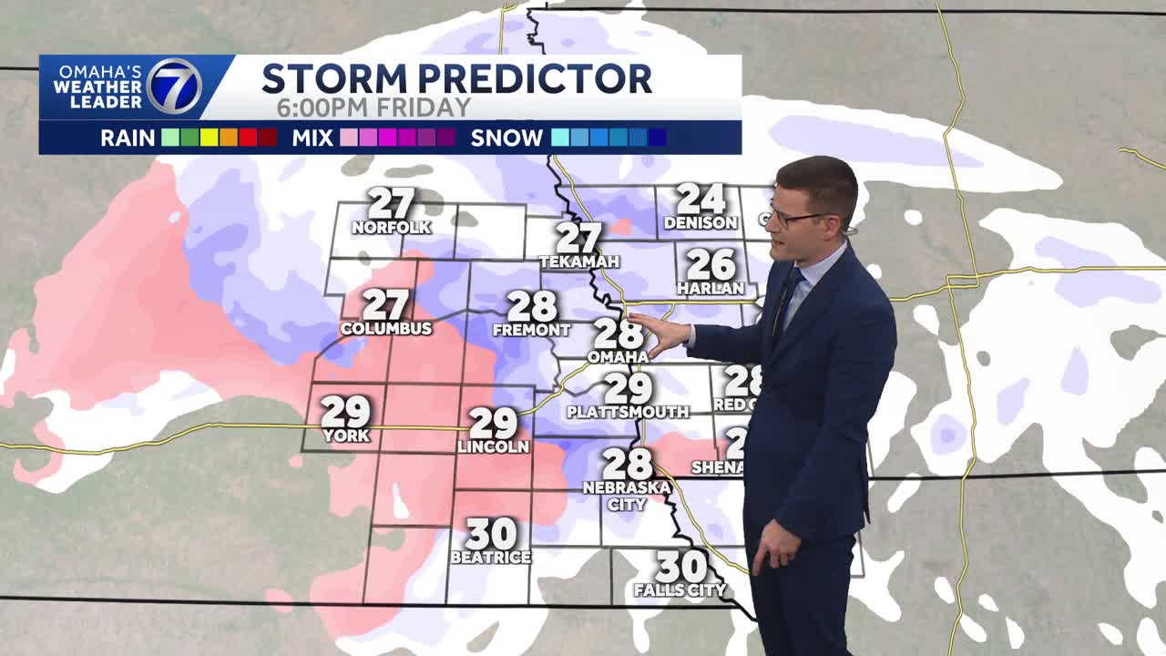 Wintry mix, light snow likely Friday afternoon, evening in Omaha area