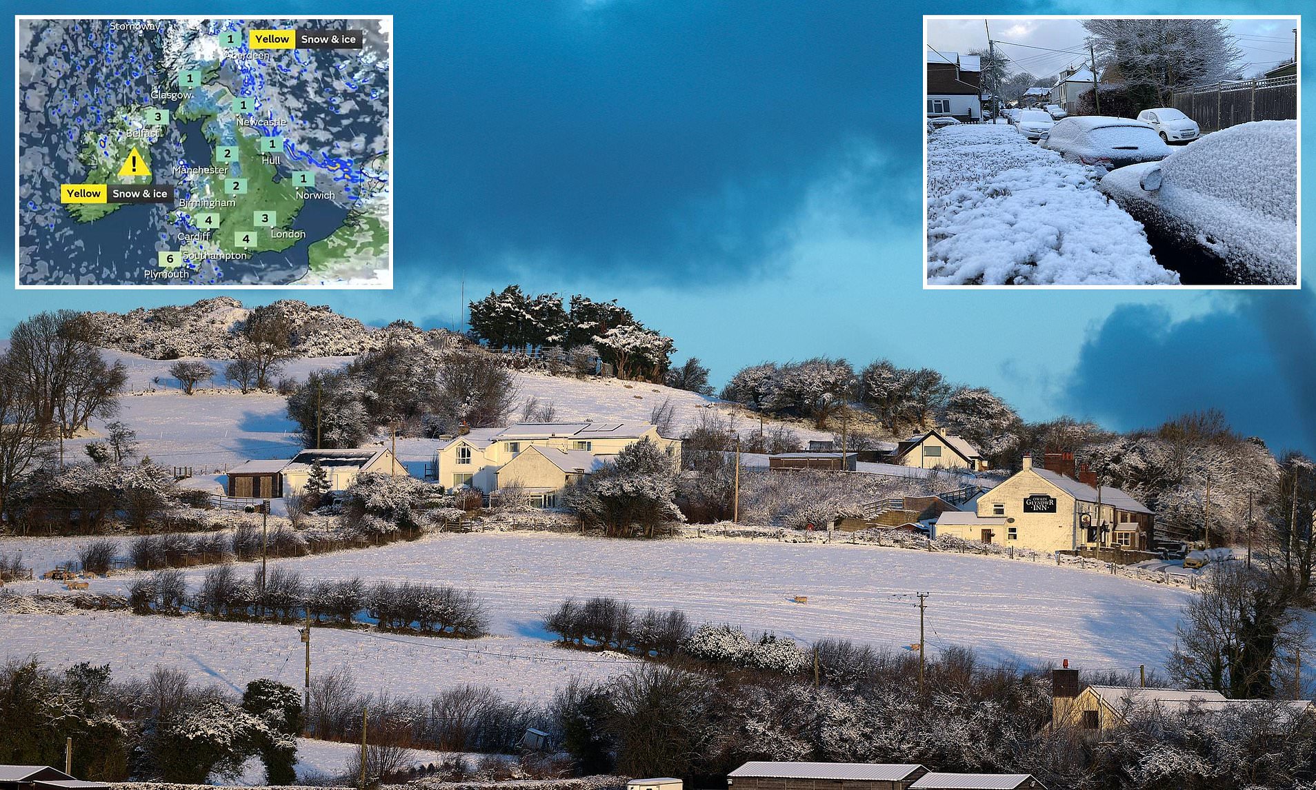 Snow hits Britain as Arctic freeze sends temperatures plummeting to ...