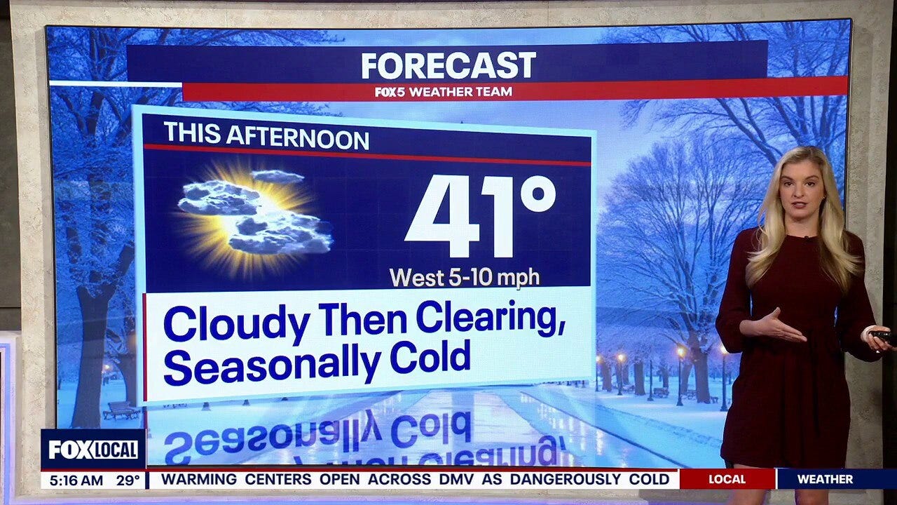 DC weather: Cloudy Friday with temps near 40 degrees