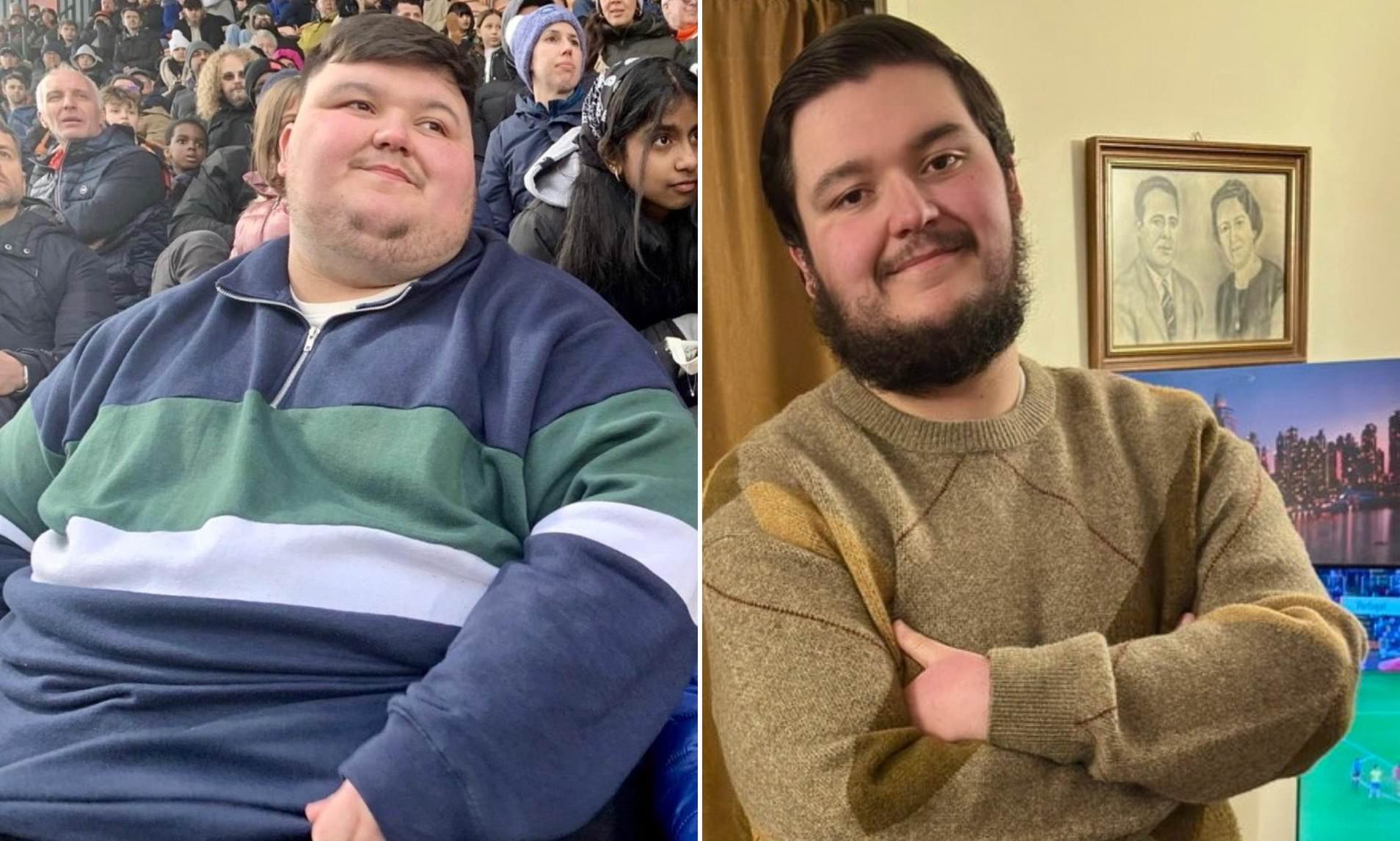 Man, 26, loses 18 stone in under two years without fat jabs by adding ...