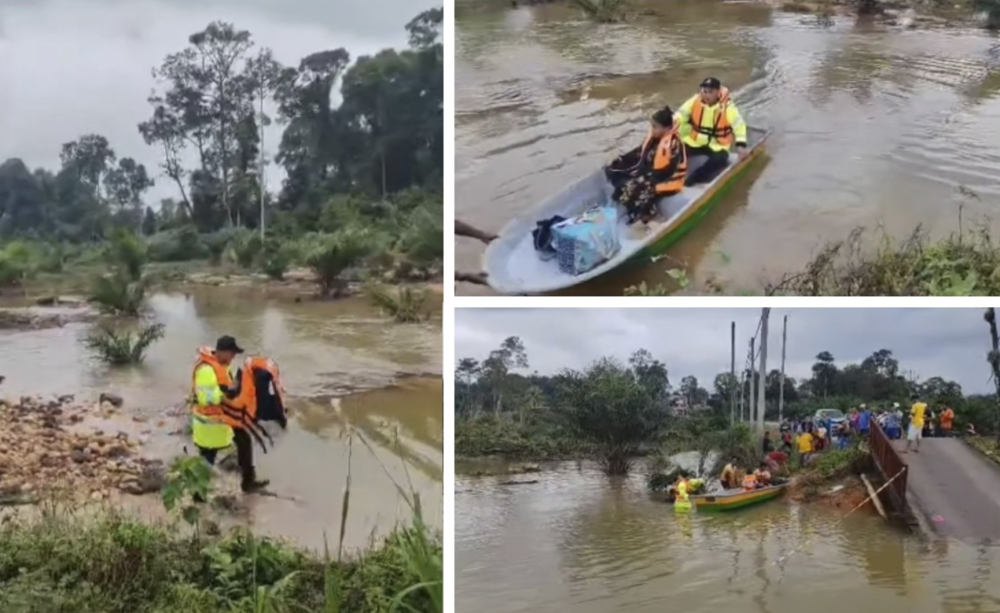 Seven, including pregnant woman, rescued after Rompin bridge collapse