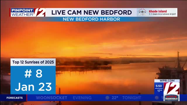 Top 12 sunrises for 2025 - numbers 9 to 7