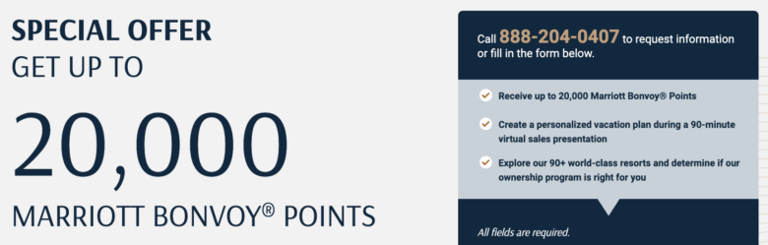 Earn 20K Marriott Bonvoy points by attending a virtual timeshare ...