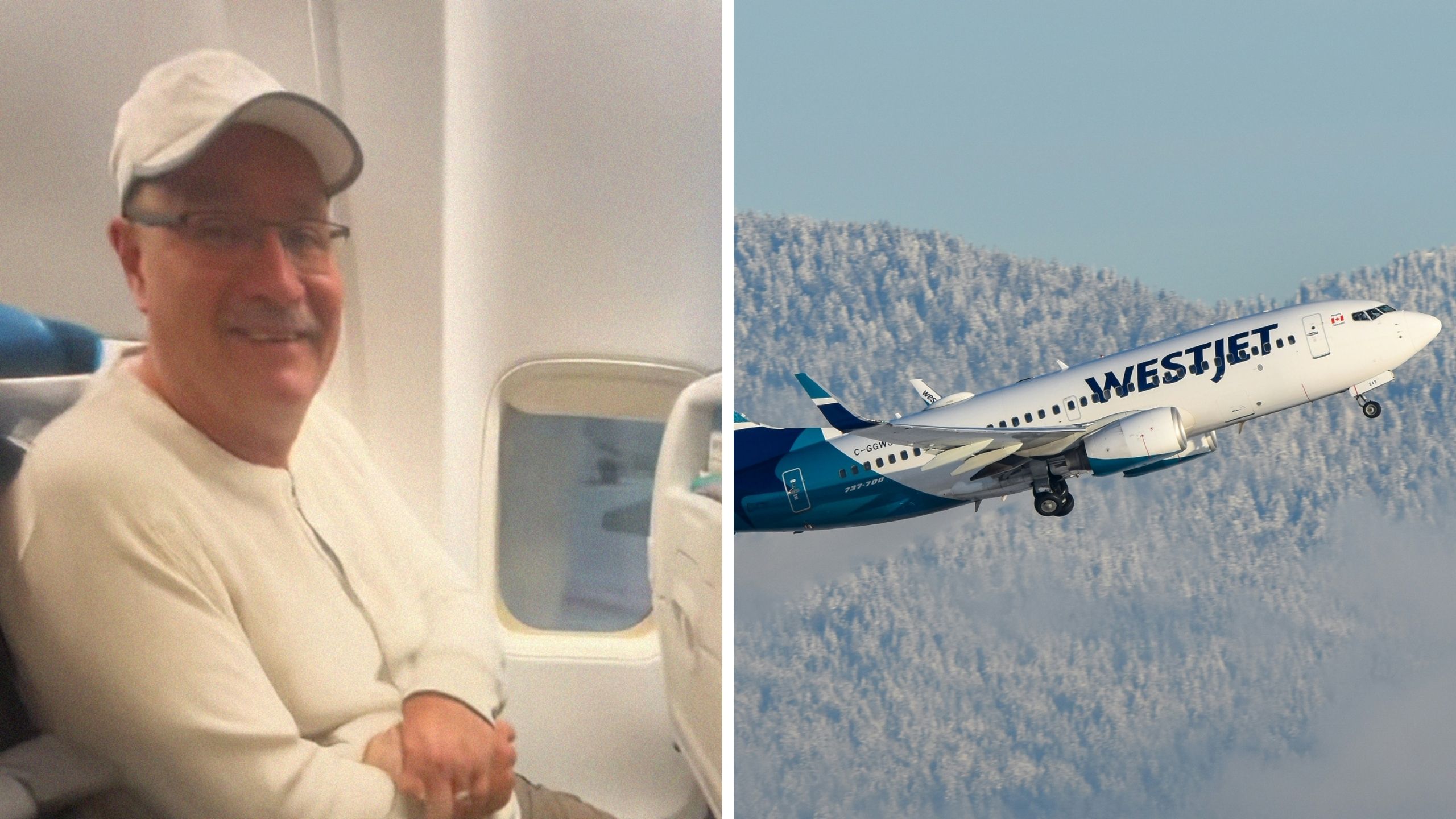 6’3” Canadian passenger boards WestJet plane. Then he takes his seat ...