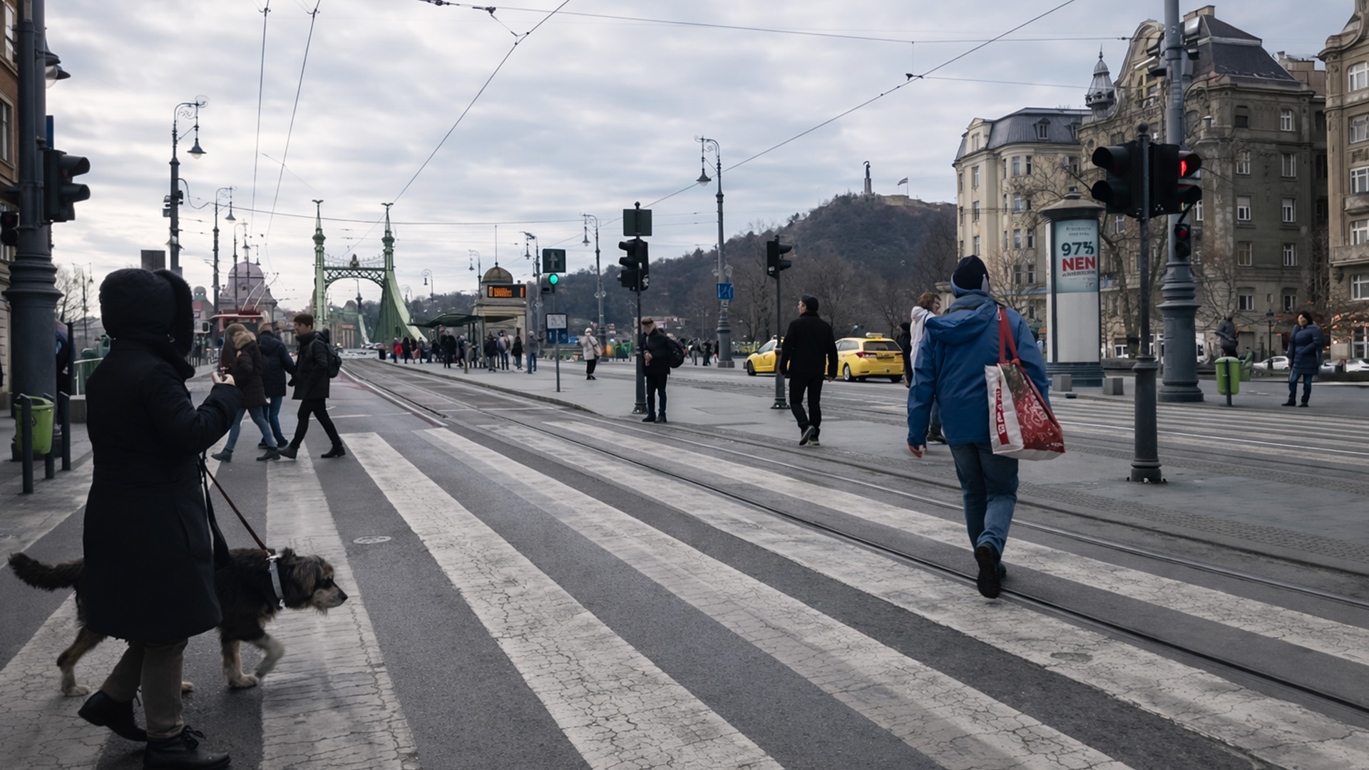 A walk outside Budapest food market